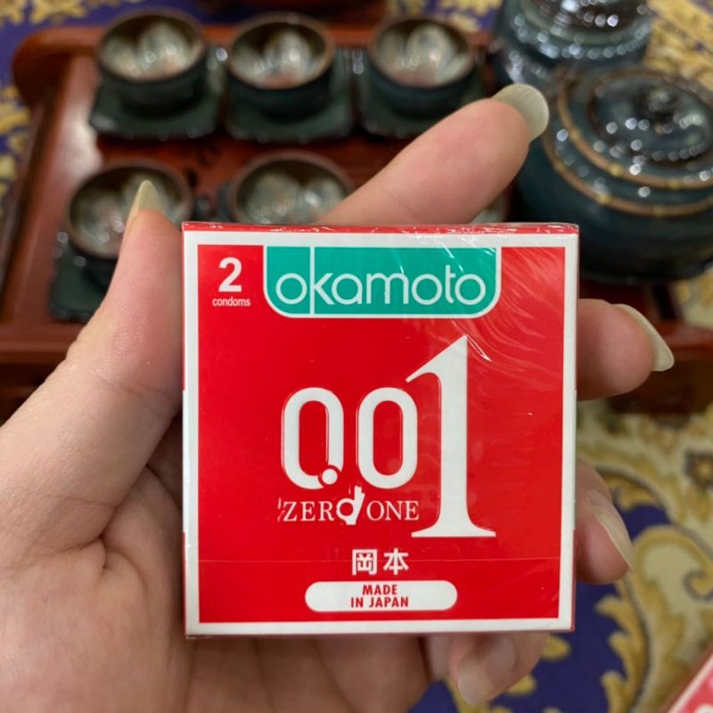 Bao Cao su Siêu mỏng Vượt Trội Okamoto 0.01 Nhật Bản- Hộp 4 Chiếc