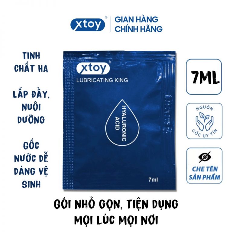 Gel Bôi Trơn XTOY LUBRICATING KING, gốc nước, dạng gói tiện dụng 7ML