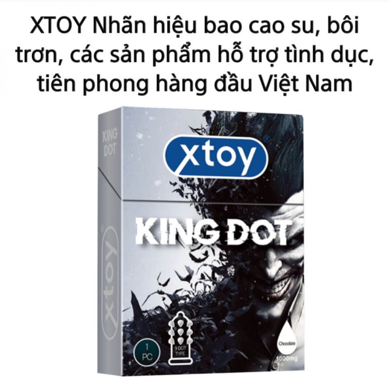 Bao cao su bi XTOY KING DOT 9 bi lớn, bcs siêu gân gai, nhiều gel bôi ...